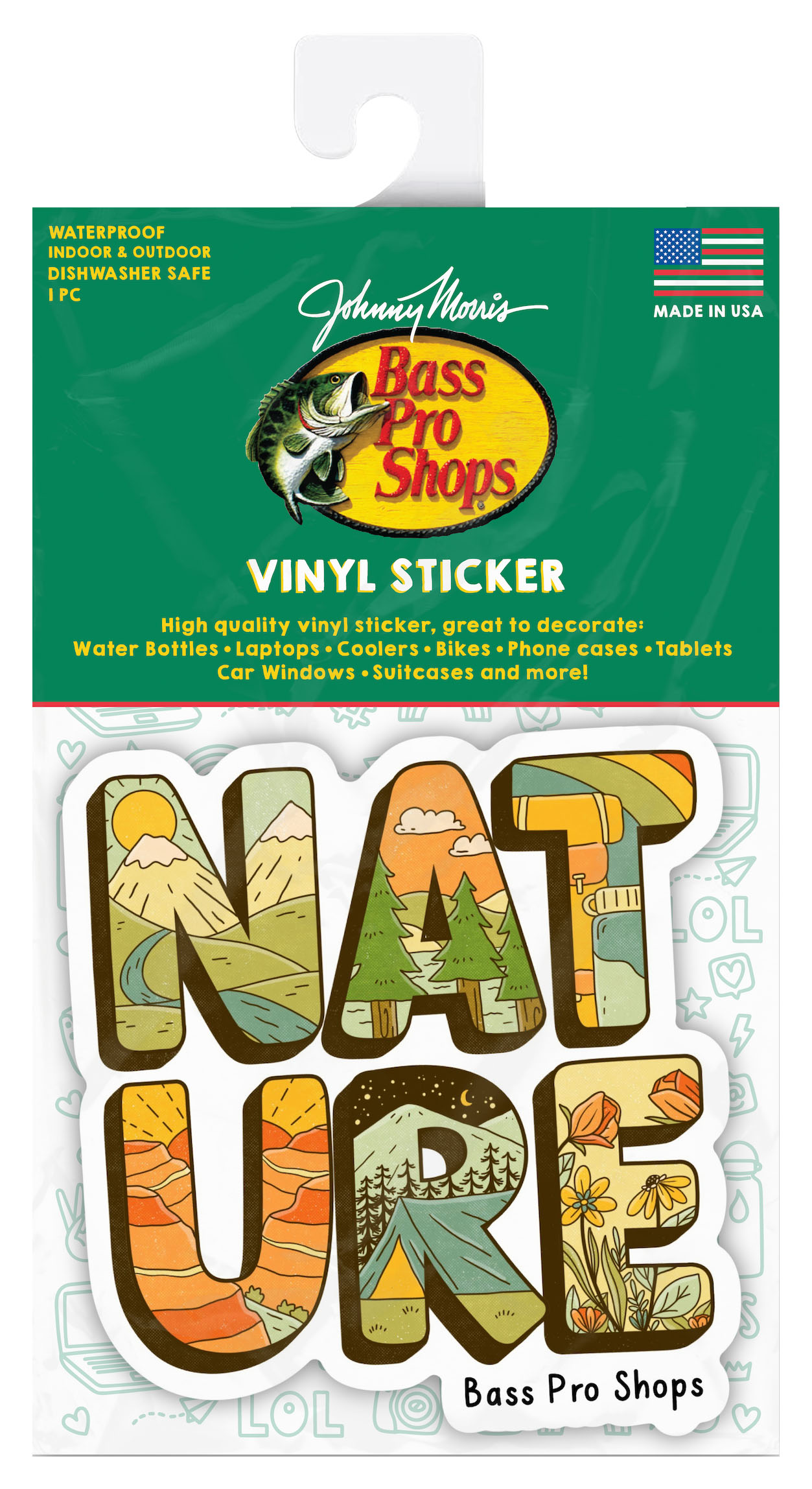 Bass Pro Shops Nature Lettering Sticker | Cabela's